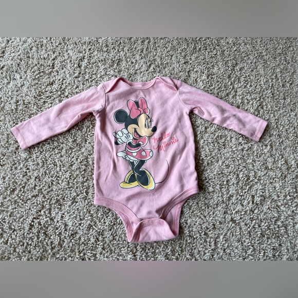 Disney | One Pieces | Pink Disney Baby Minnie Mouse Onesie 8 Months ...